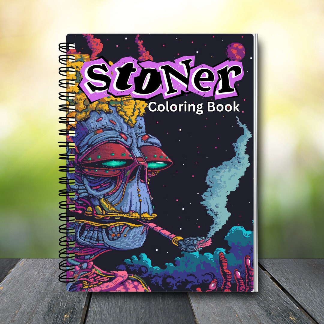 Stoner Coloring Book Weed Coloring Book Hippie Coloring Book 420 ...