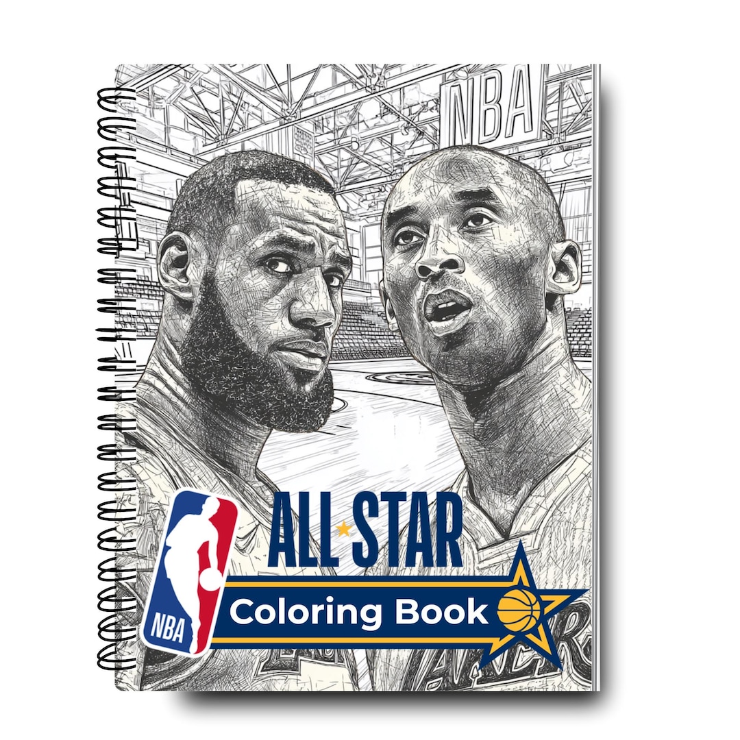 NBA All-stars Coloring Book – 50 Action-packed Pages for Kids & Adults ...