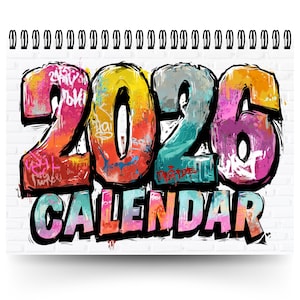 2026 Hip-hop Graffiti Calendar: 12-month Wall Planner - Etsy