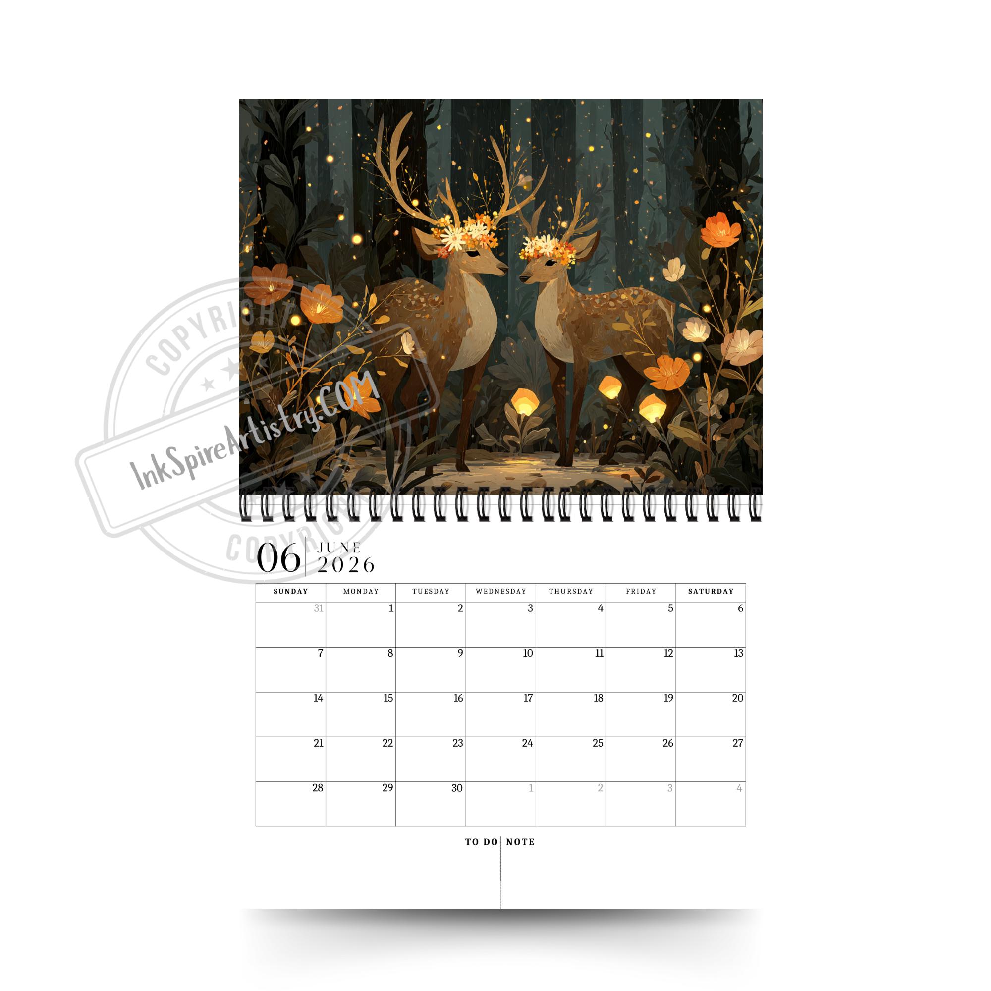 2026 Wall Calendar: Nature-inspired Monthly Calendar - Etsy