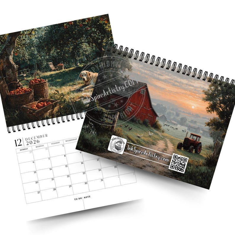 2026 Wall Calendar: Farm Life Inspired Monthly Calendar - Etsy