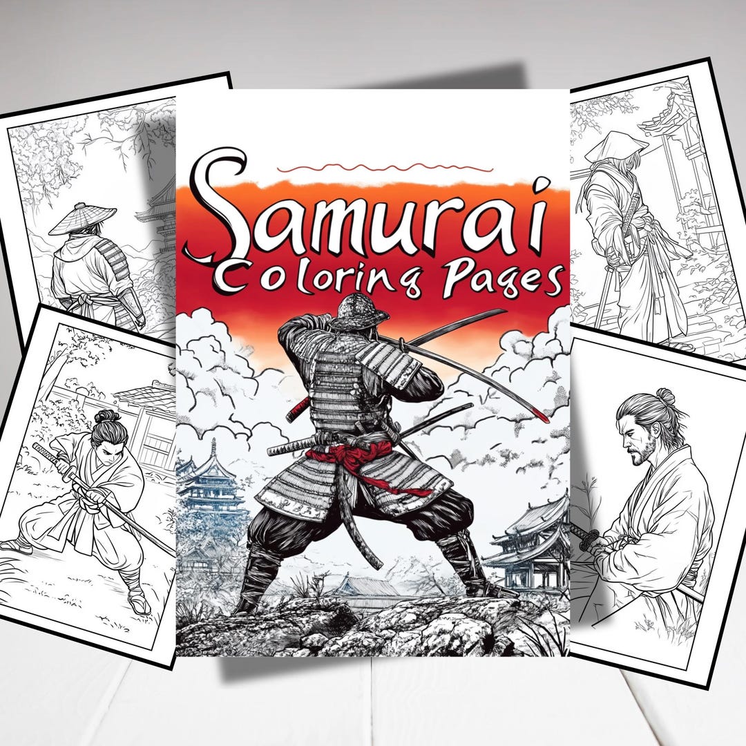Samurai Coloring Pages Japanese Warrior Coloring Adult Coloring Pages ...