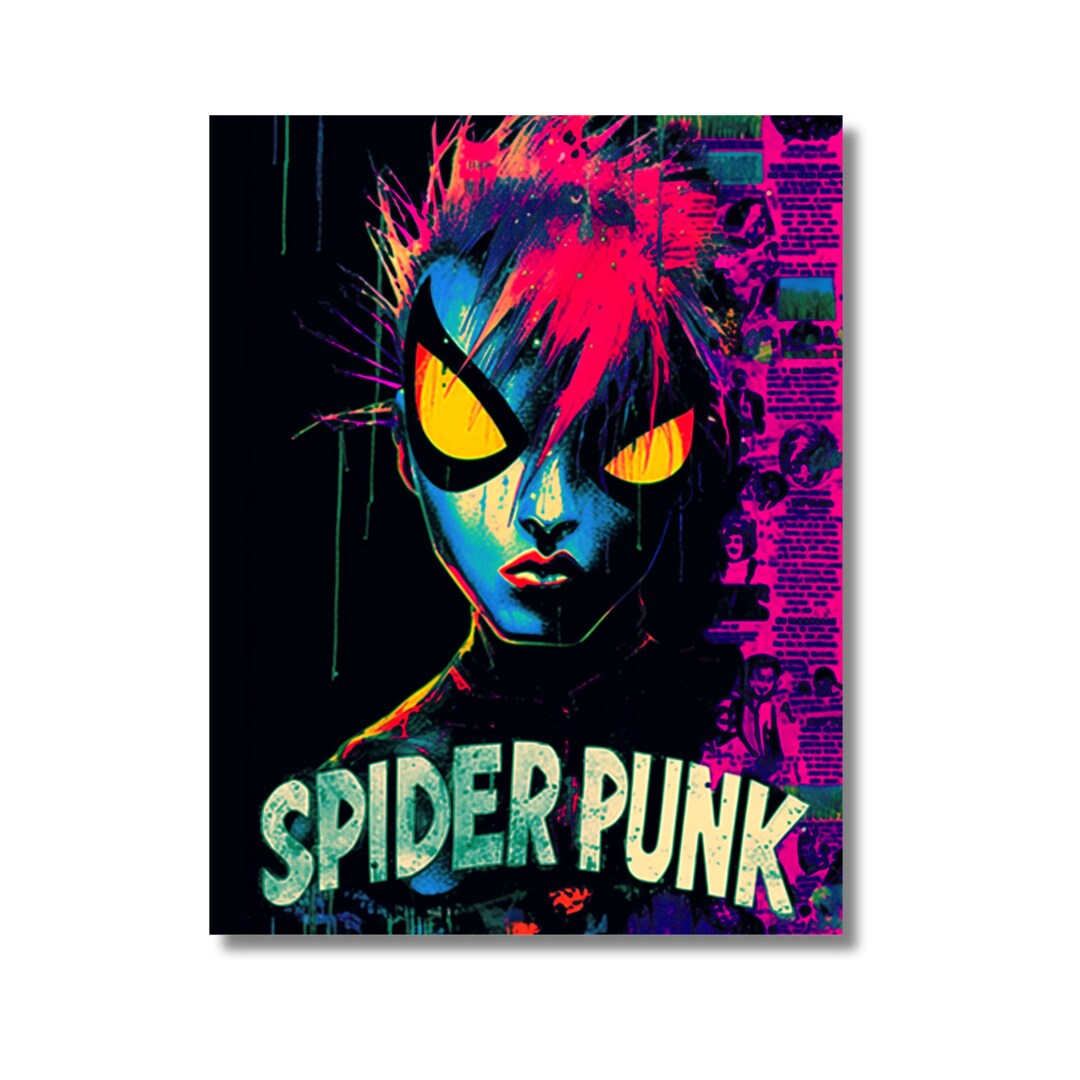 Spider Punk Framed Art Spider Punk Home Décor Punk Art Framed Art ...
