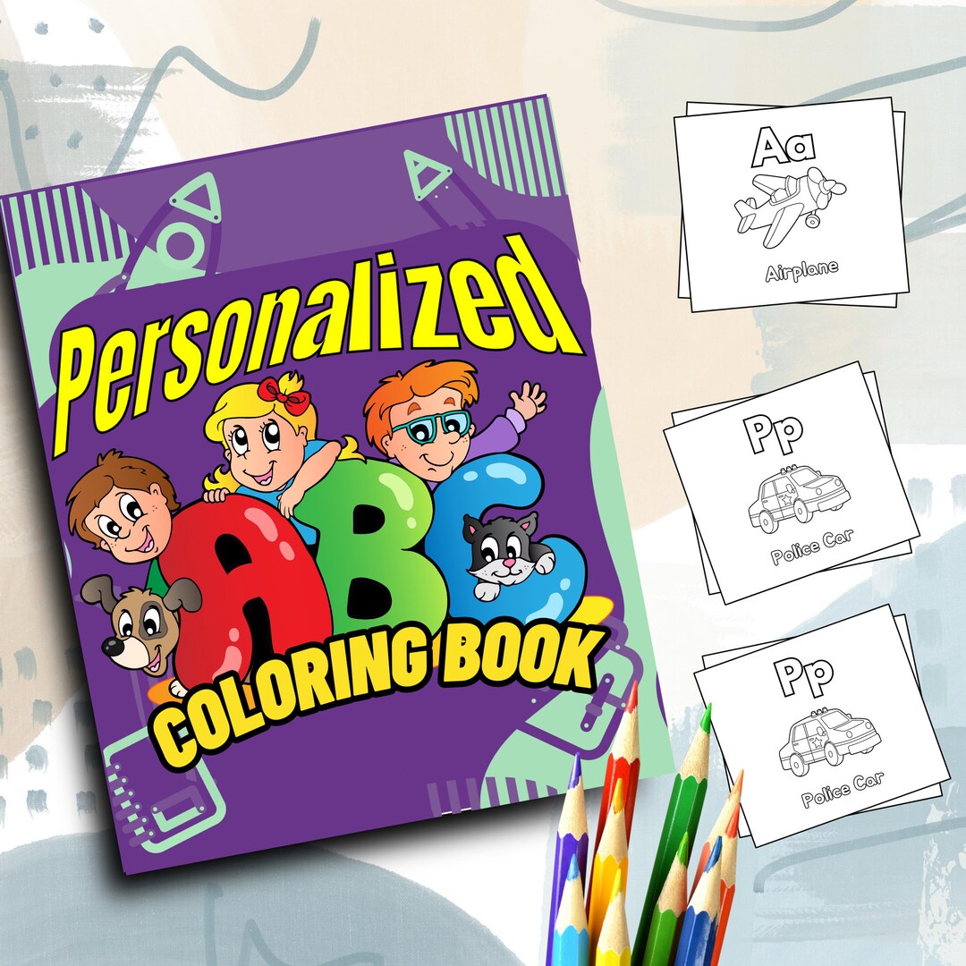 Personalized Coloring Book ABC Coloring Book ABC Book Etsy Personalized Coloring Book ABC Coloring Book ABC Book Etsy