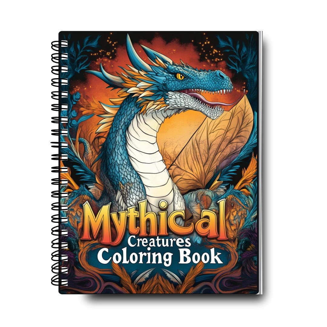 Mythical Creatures Coloring Book | Kids Coloring Book | Sci-fi Coloring ...