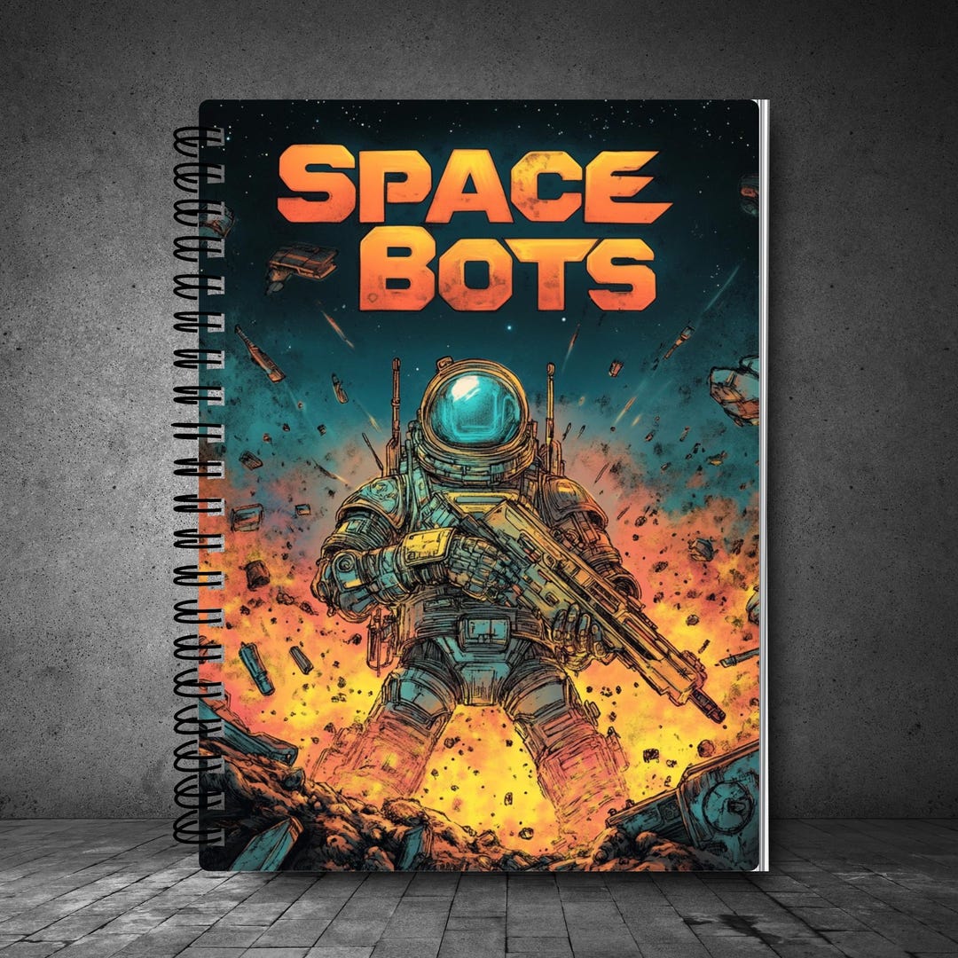 Space Bots Coloring Book Robot Coloring Book Space Coloring Book Sci-fi ...