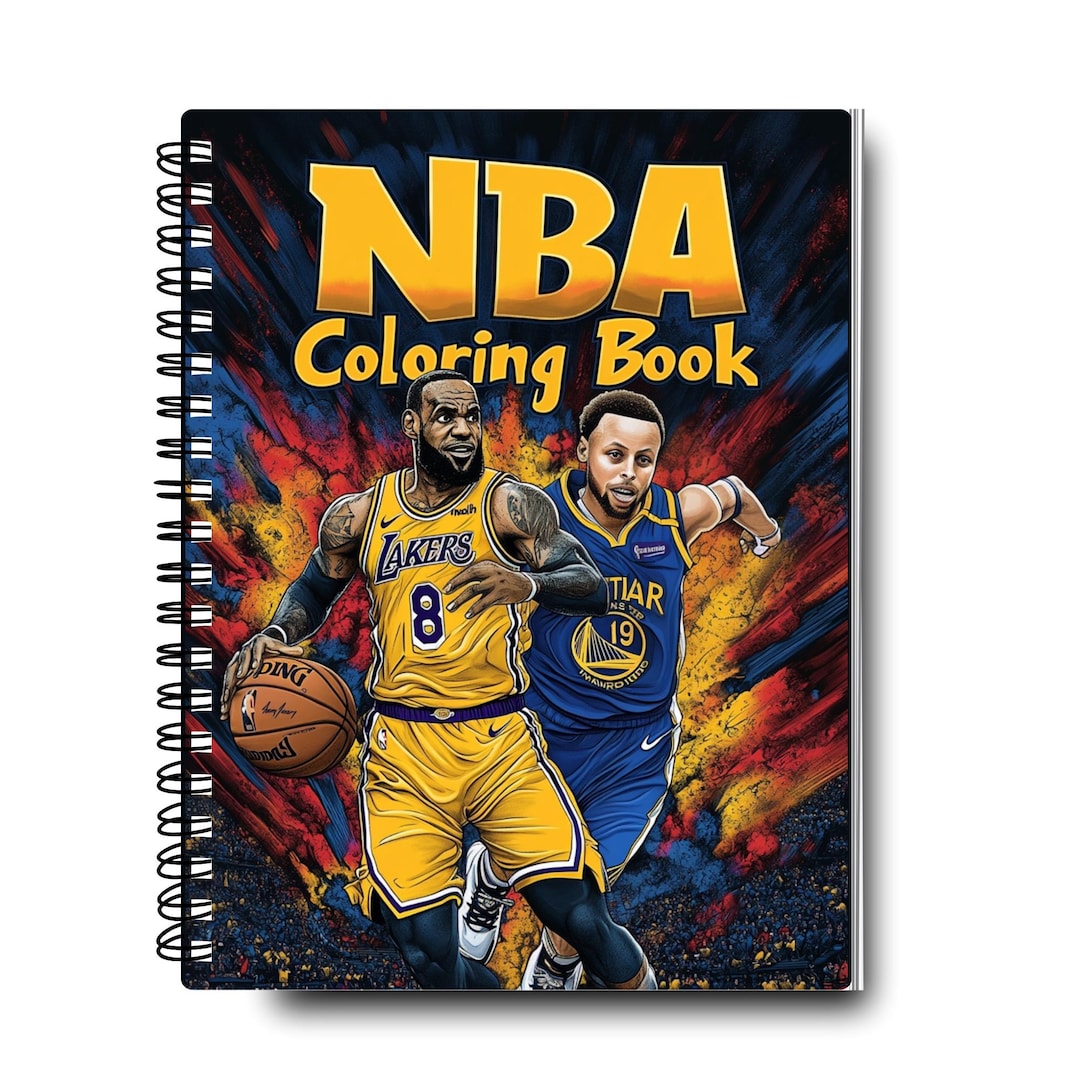 NBA Basketball Coloring Book for Kids – 40 Fun Coloring Pages Featuring ...