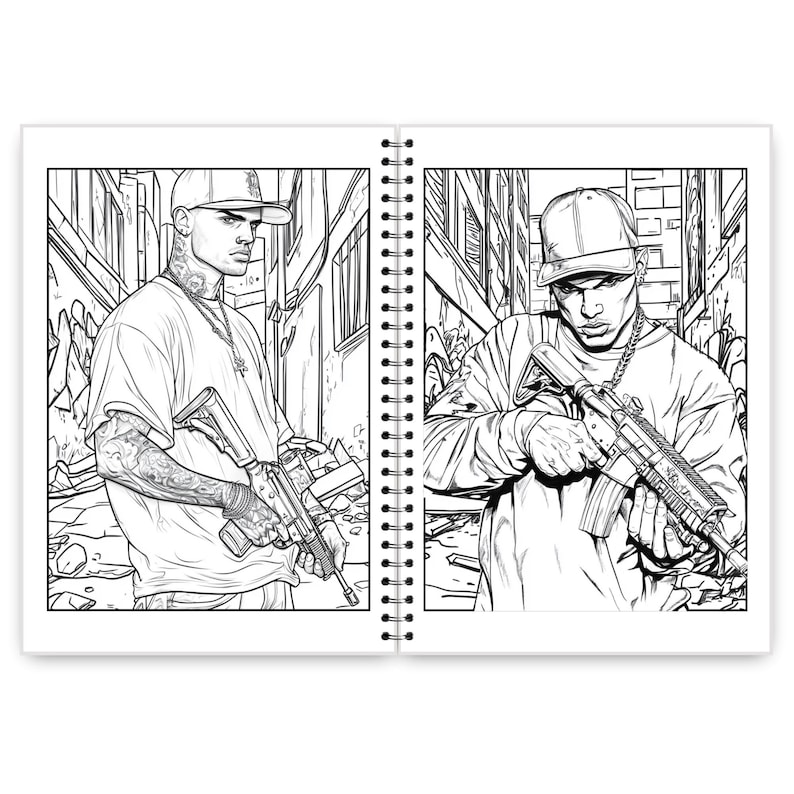 Gangsta Street Art Coloring Book: 50 Urban Coloring Pages for Teens - Etsy