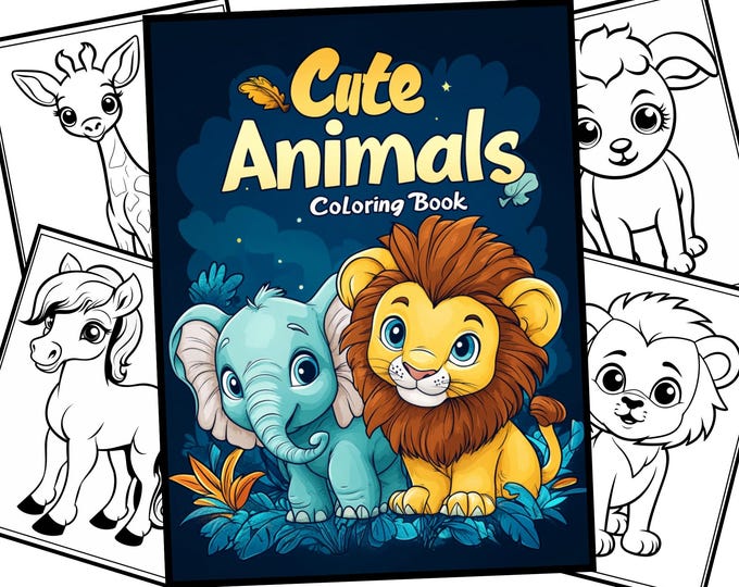 Baby Animal Coloring Pages With Names, Learning Animals, Coloring Pages ...