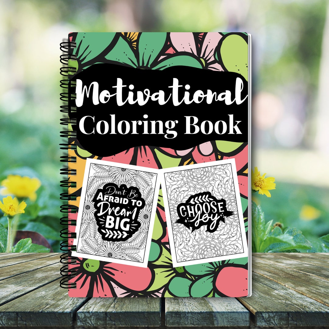 Motivational Coloring Book Inspirational Quotes Coloring Book Positive ...