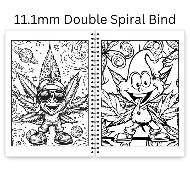 420 Stoner Coloring Book – Trippy & Bold Grayscale Coloring Pages - Etsy