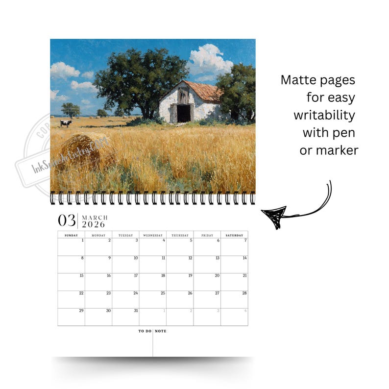 2026 Wall Calendar: Farm Life Inspired Monthly Calendar - Etsy