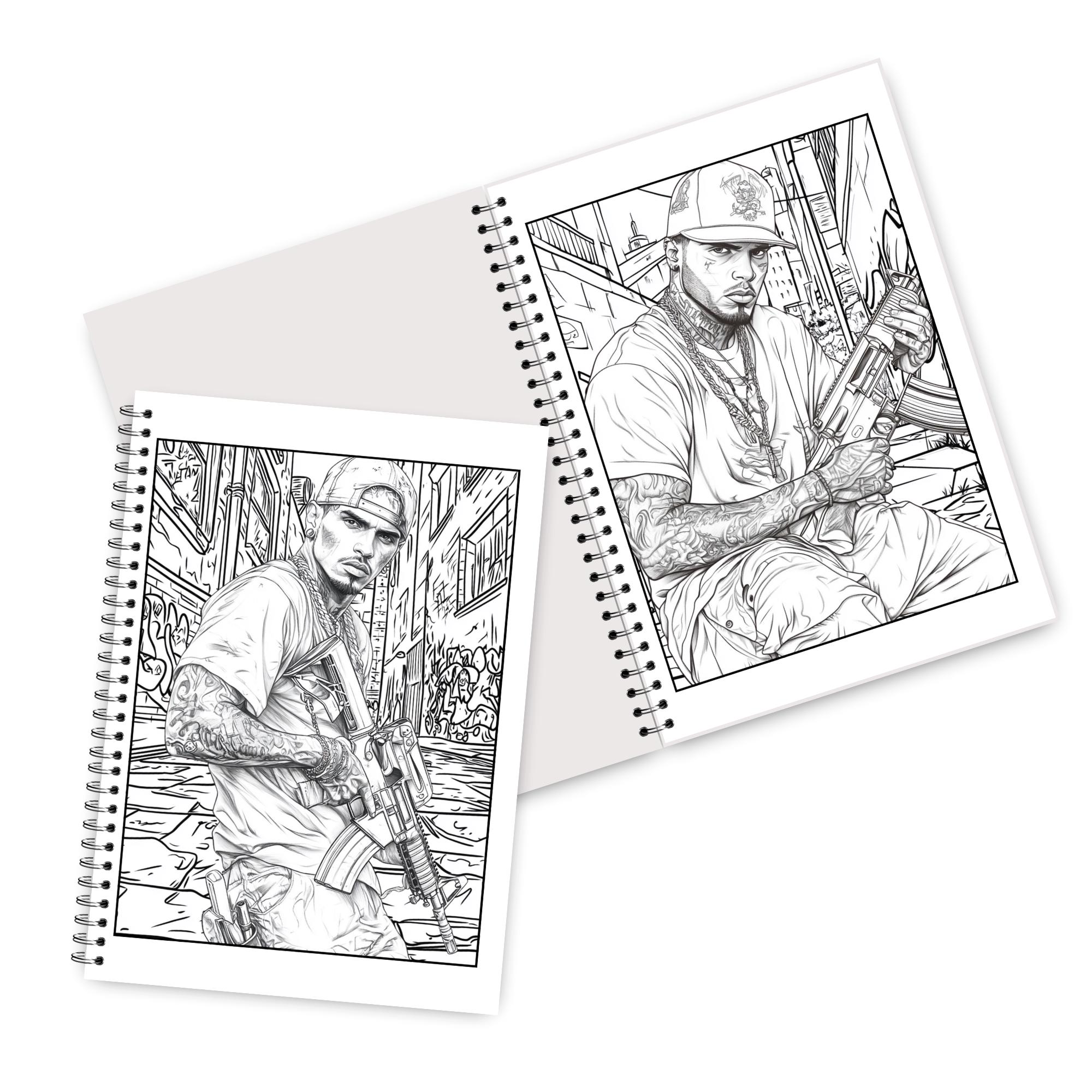 Gangsta Street Art Coloring Book: 50 Urban Coloring Pages for Teens - Etsy