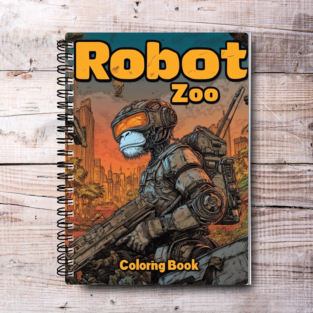 Robot Zoo Coloring Book | Robots Coloring Book | Zoo Animals Coloring ...