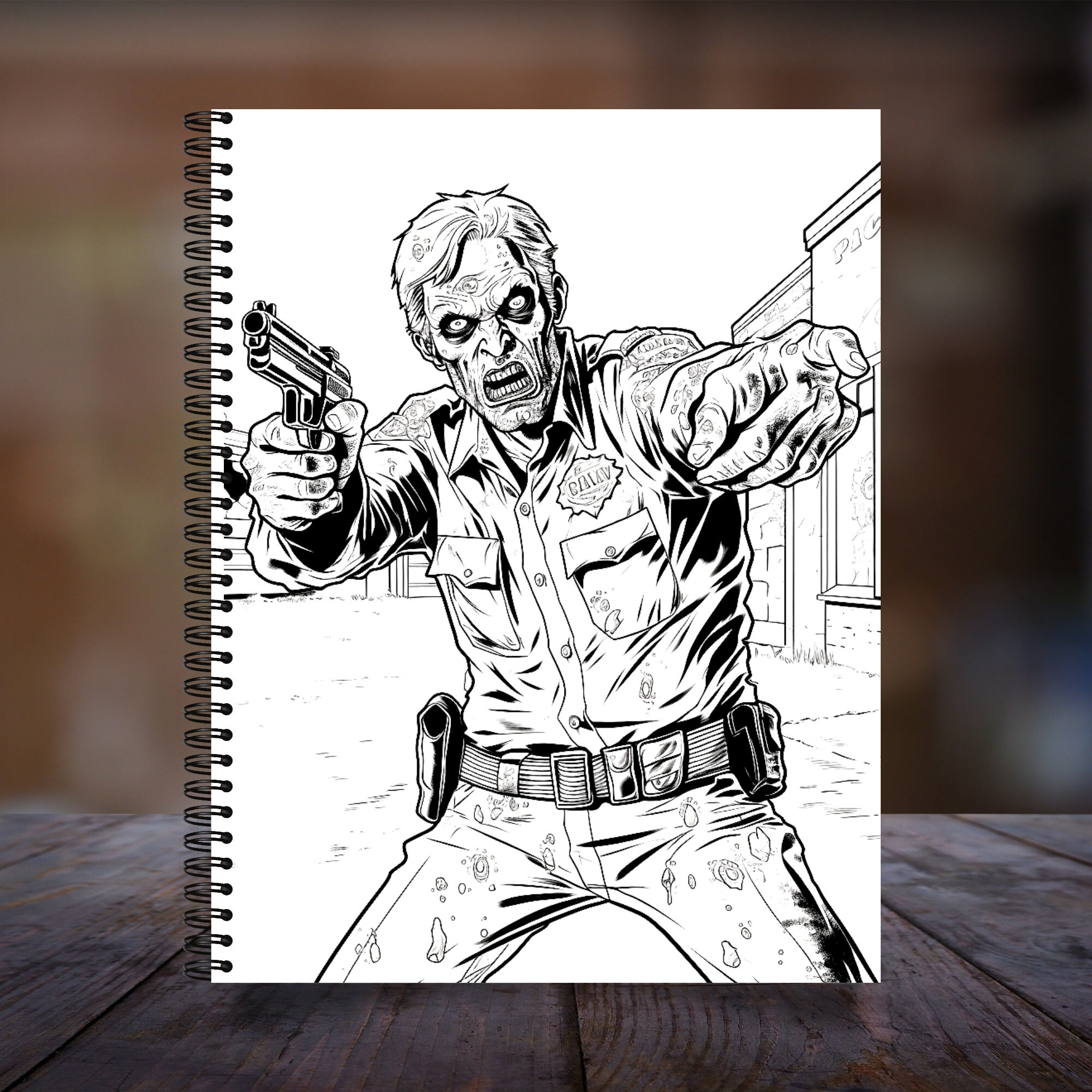 Zombie Coloring Book Apocalypse Coloring Book Horror - Etsy