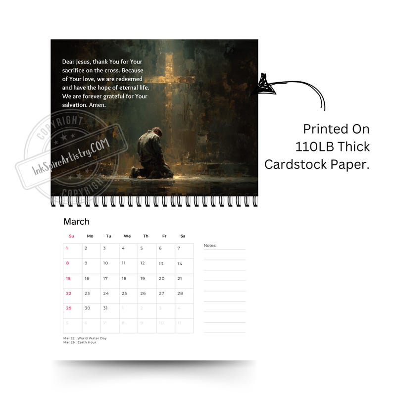 2026 Prayer Calendar: Christian Wall Planner, Faith-based Home Décor - Etsy