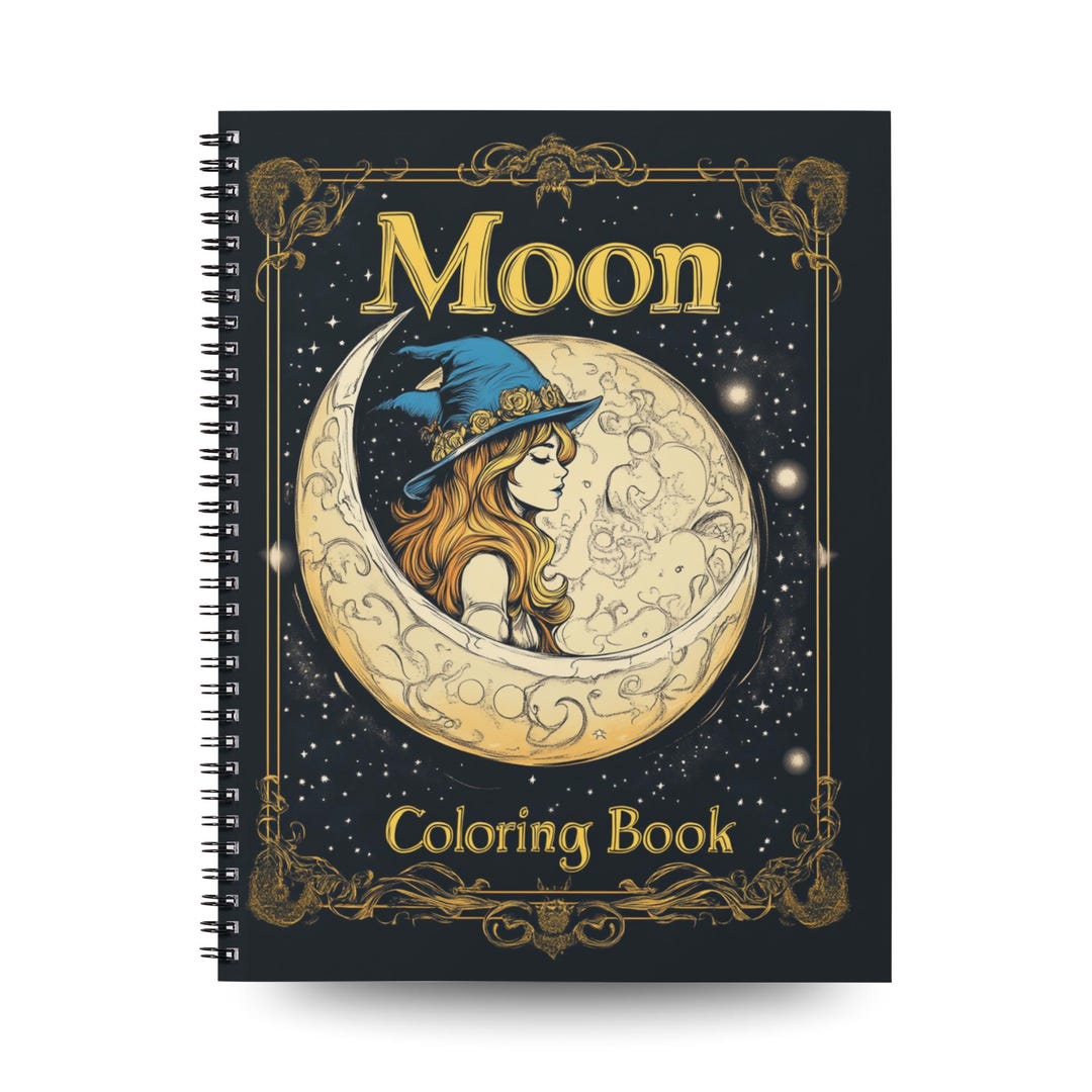 Moon Coloring Book: Celestial & Spiritual Designs (8.5x11 Inches) - Etsy