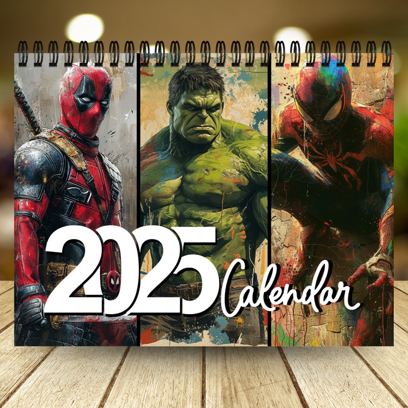 2025 Superhero Calendar - Etsy