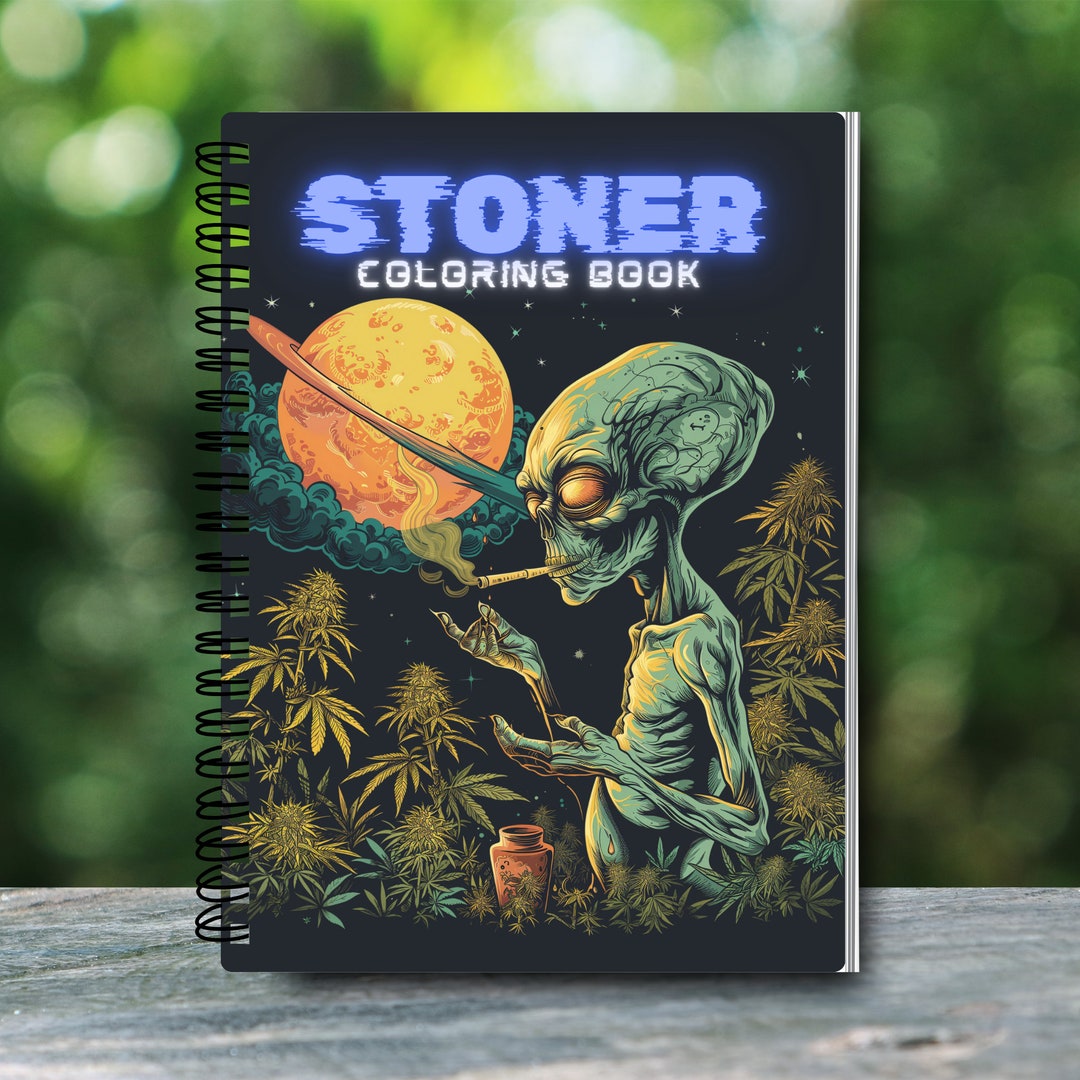 Stoner Coloring Book Weed Coloring Book Hippie Coloring Book 420 ...