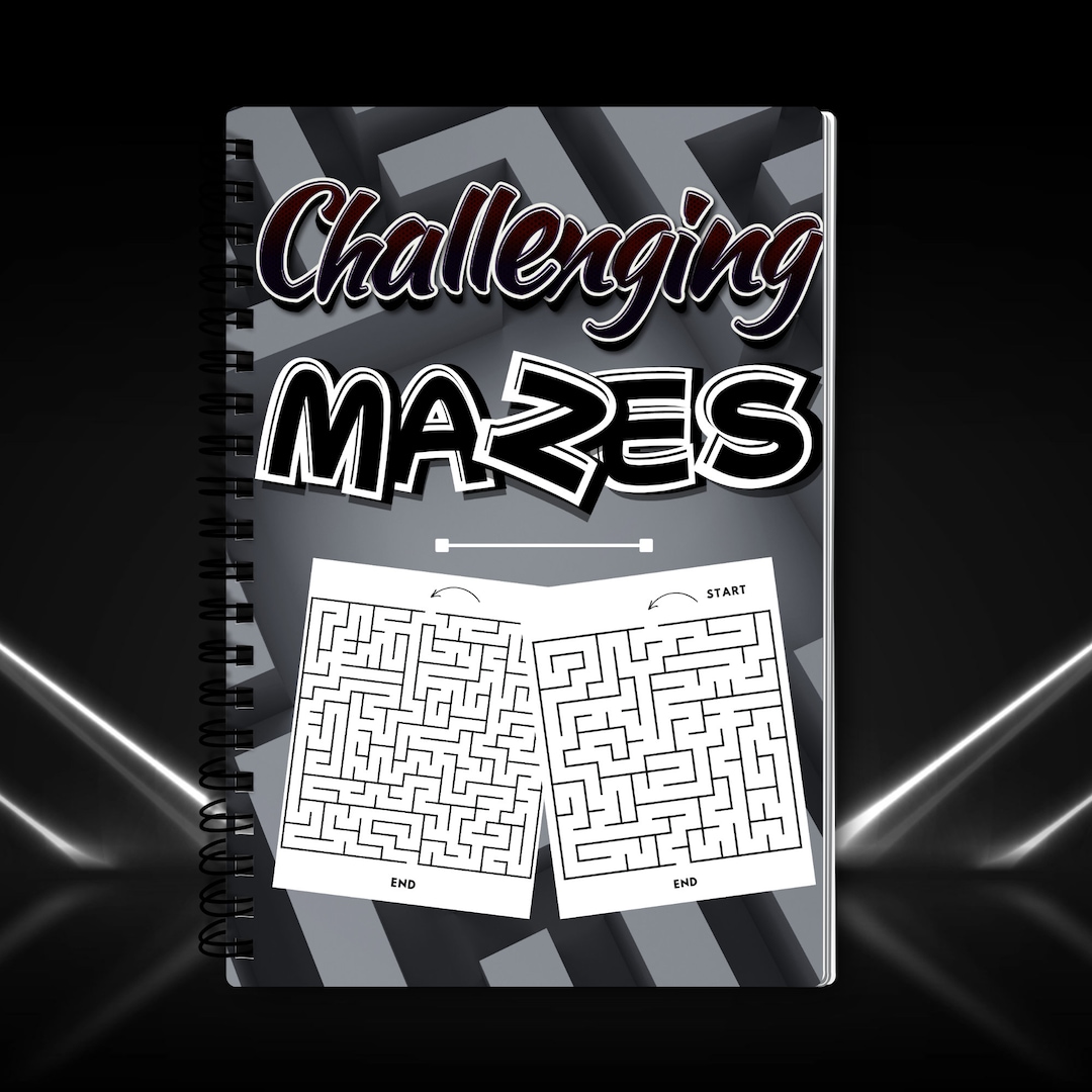 Challenging Mazes Book Maze Puzzle Book Maze Game for Kids Maze Book ...