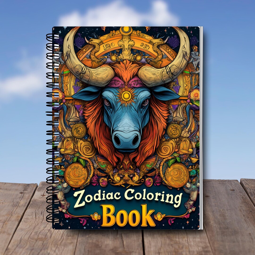 Zodiac Coloring Book Astrology Coloring Book Adult Coloring Book ...