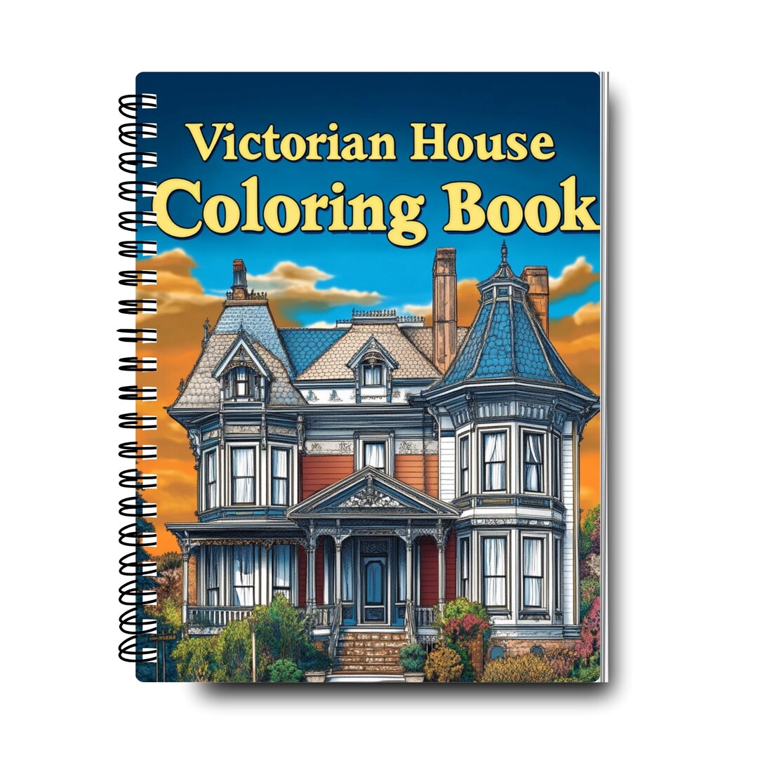 Victorian Houses Coloring Book | Adult Coloring Books | Old House ...