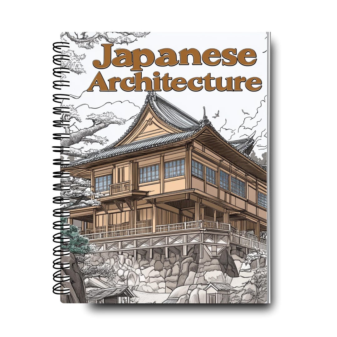Japanese Coloring Book | Architecture Coloring | Japan Coloring Book ...