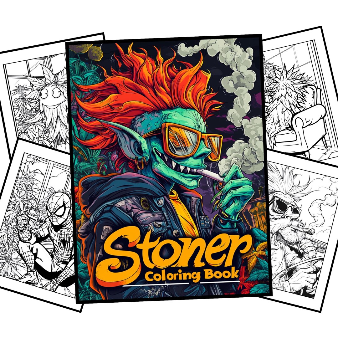 Stoner Coloring Pages | Weed Coloring Pages | Hippie Weed Coloring ...