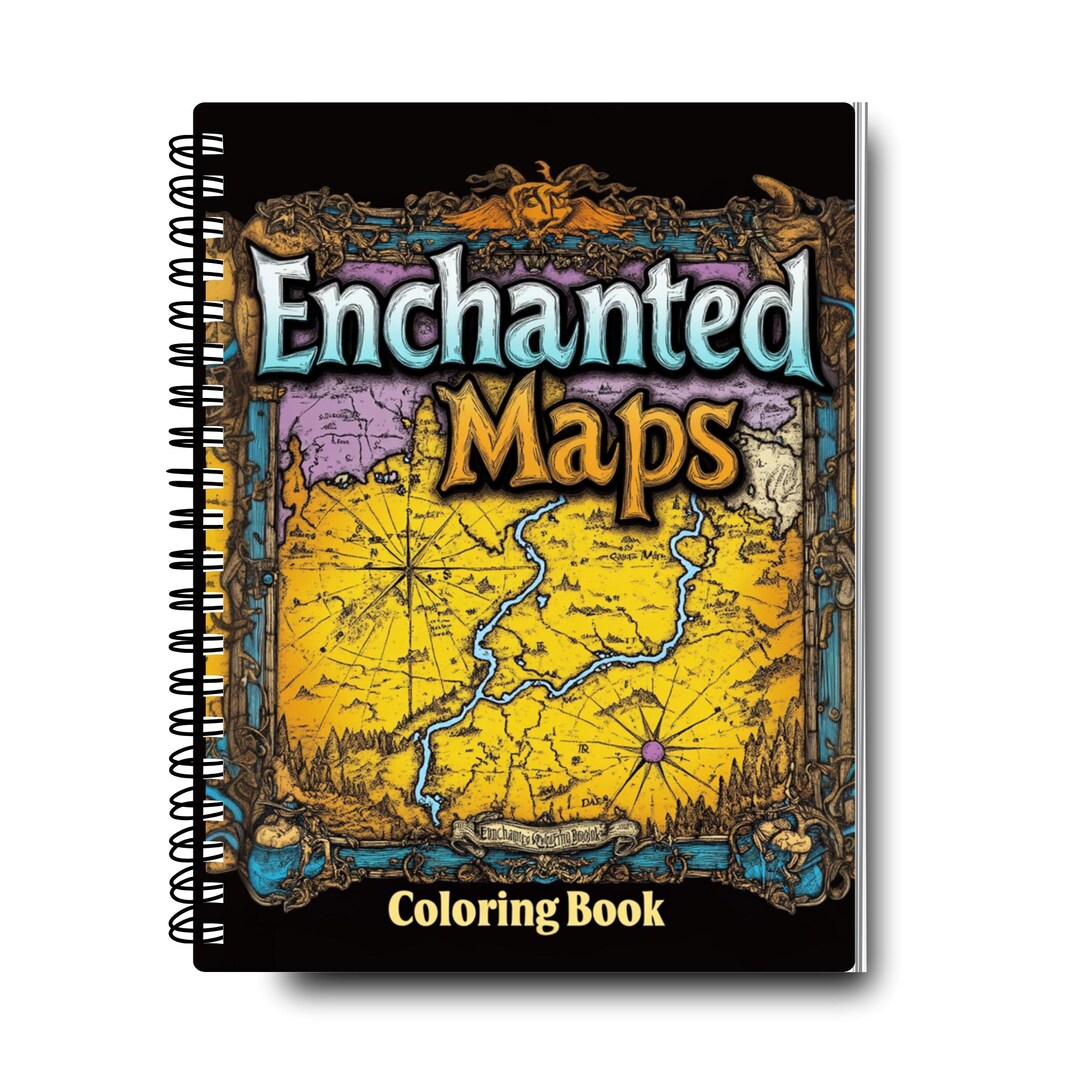 Enchanted Maps Coloring Book | Maps Coloring Book | Fantasy Coloring ...