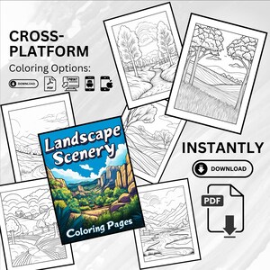 Beautiful Landscape Coloring Pages | 50 Printable Nature Scenes ...