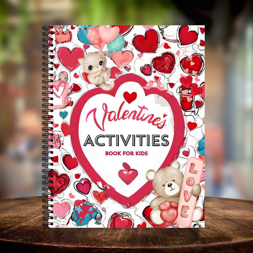 Valentine's Activity Coloring Book for Kids, Valentine's Day Activity ...