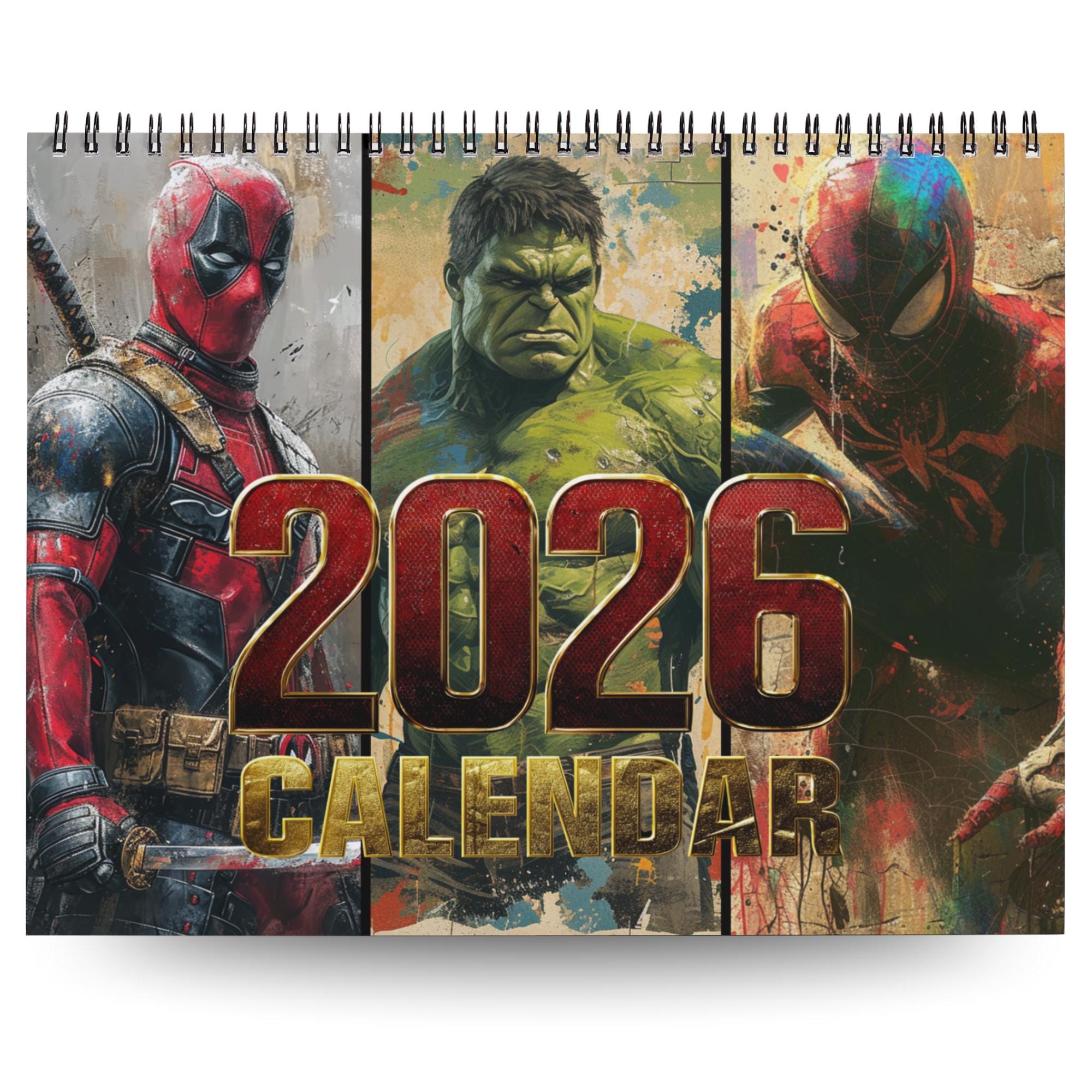 2026 Superheroes Wall Calendar: Man Cave Decor - Etsy