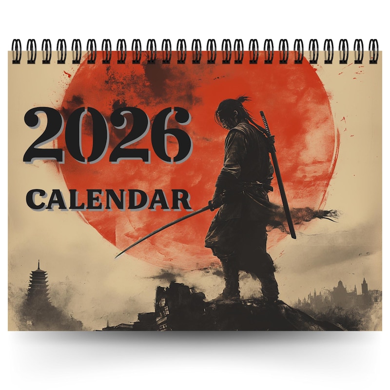 Samurai 2026 Calendars - Etsy