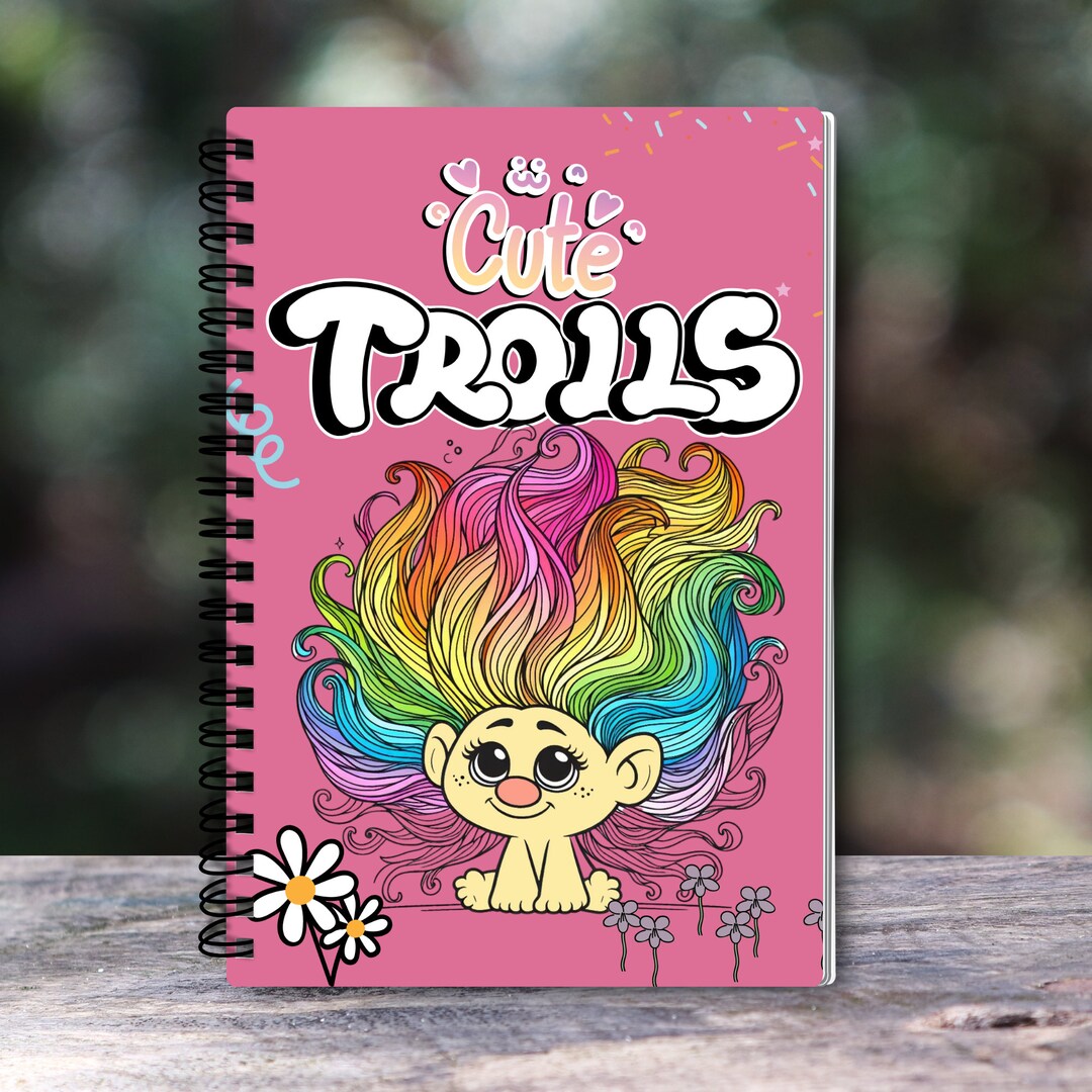 Cute Trolls Coloring Book Troll Coloring Pages Troll Party Favors Kids ...