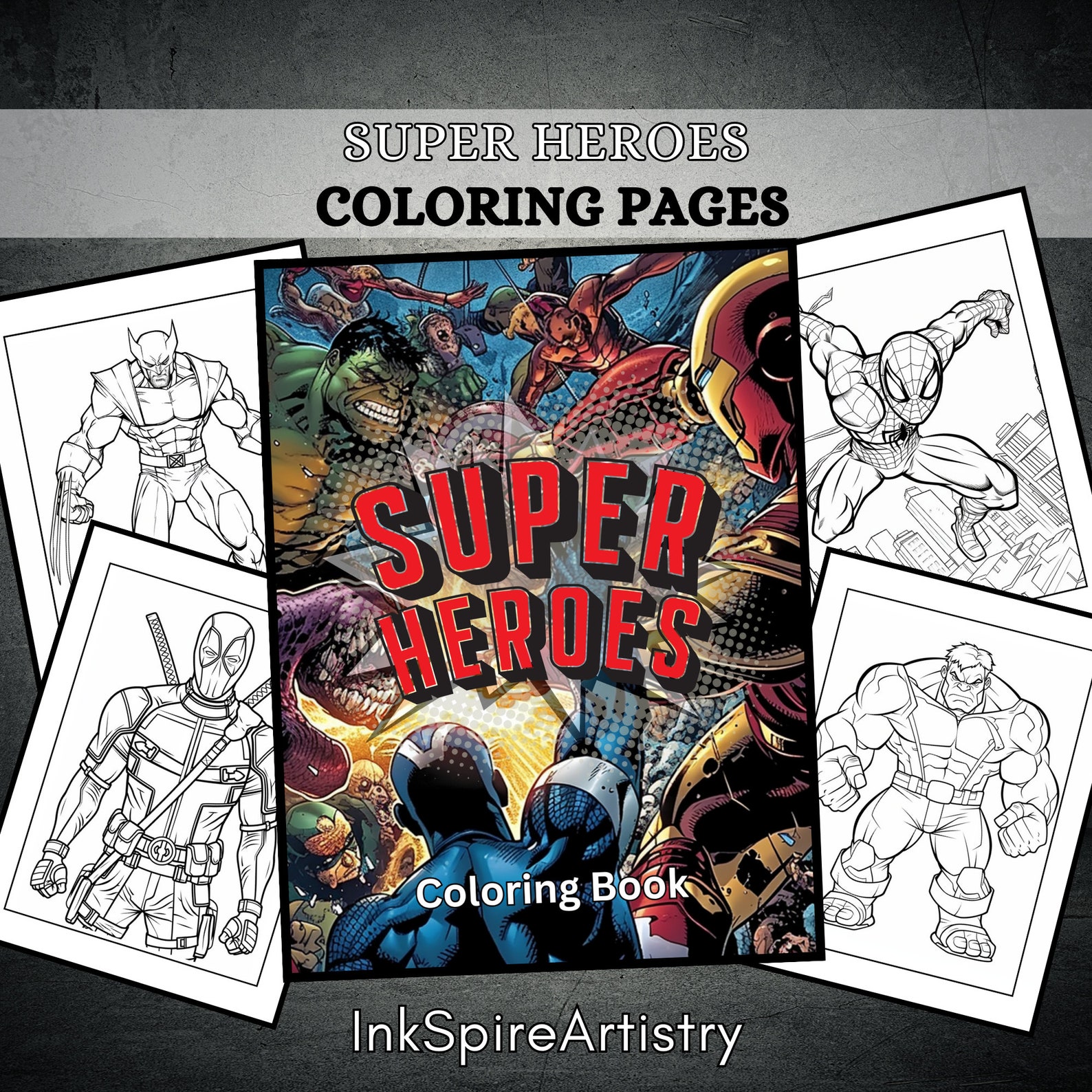 Superheroes Coloring Pages American Superhero Superhero Birthday Comic ...