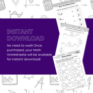 Kindergarten Math Worksheets: 175 Printable Pages (digital Download) - Etsy