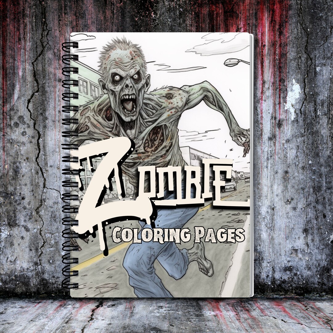 Zombie Coloring Book, Apocalypse Coloring Book, Horror Coloring Book ...