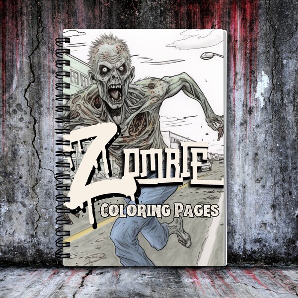 Zombie Coloring Book - Etsy