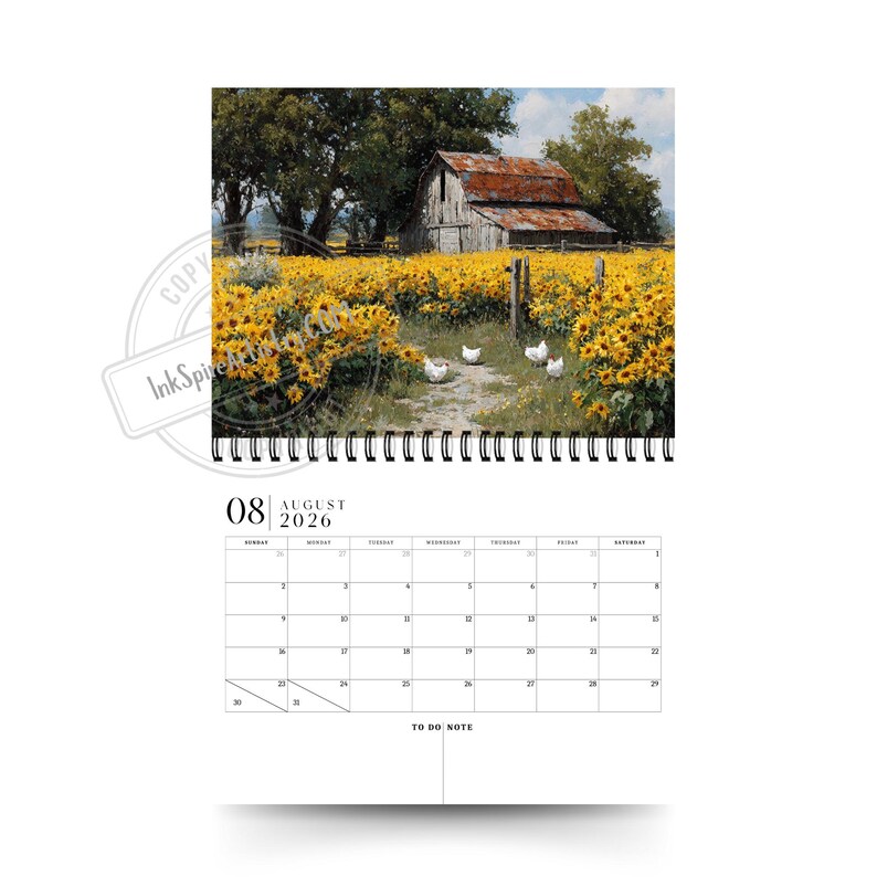 2026 Wall Calendar: Farm Life Inspired Monthly Calendar - Etsy