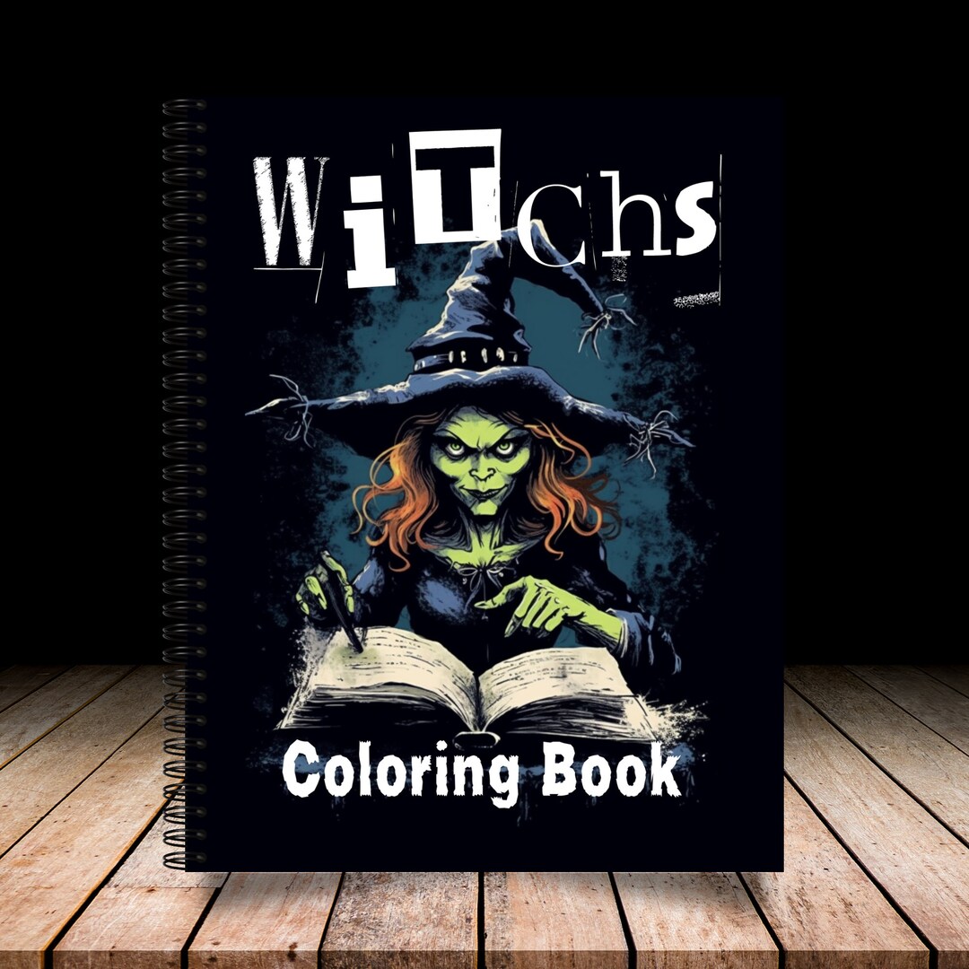 Witch Coloring Book, Magic Coloring Book, Pagan Coloring, Witch ...