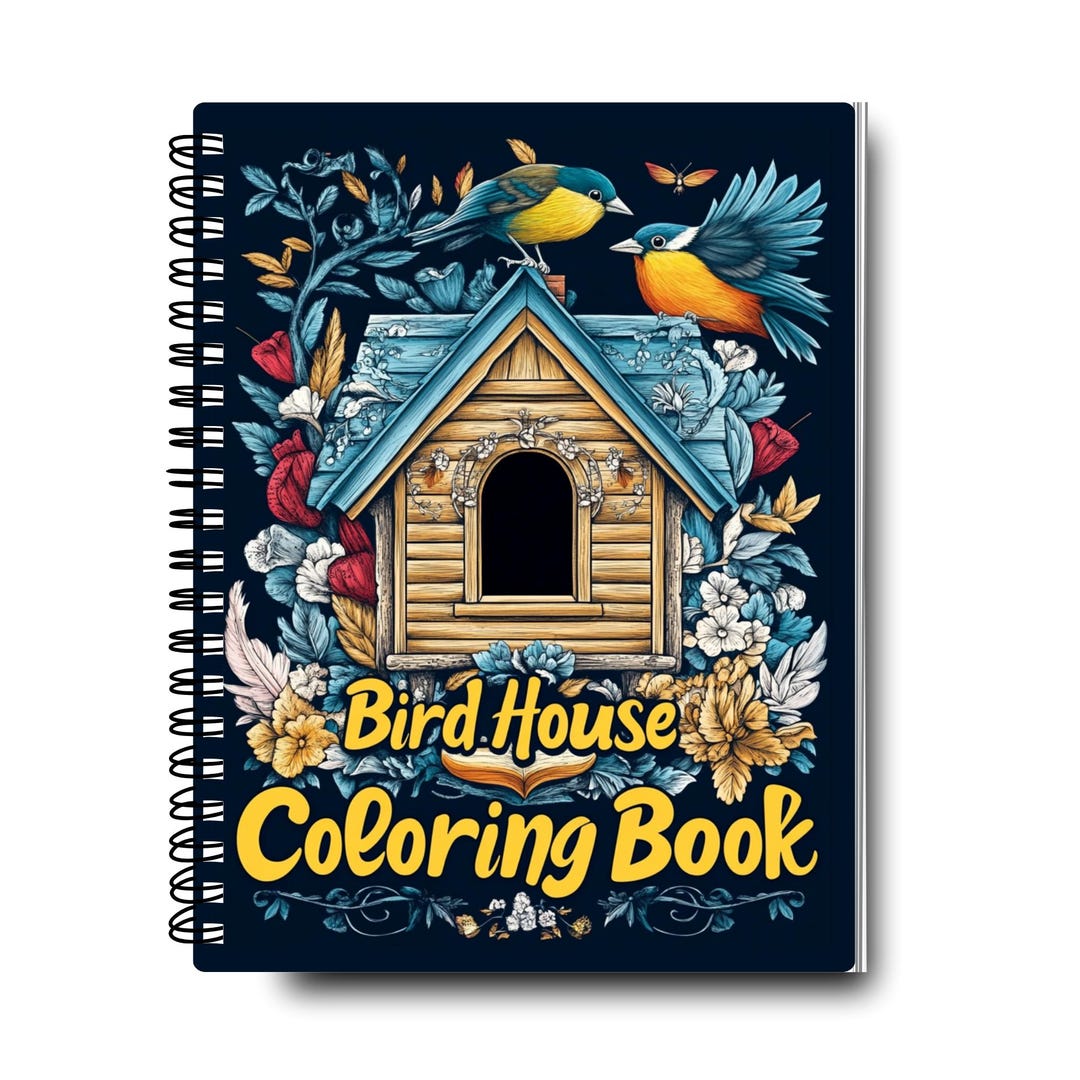 Bird House Coloring Book | Bird House Coloring Pages | Bird House ...