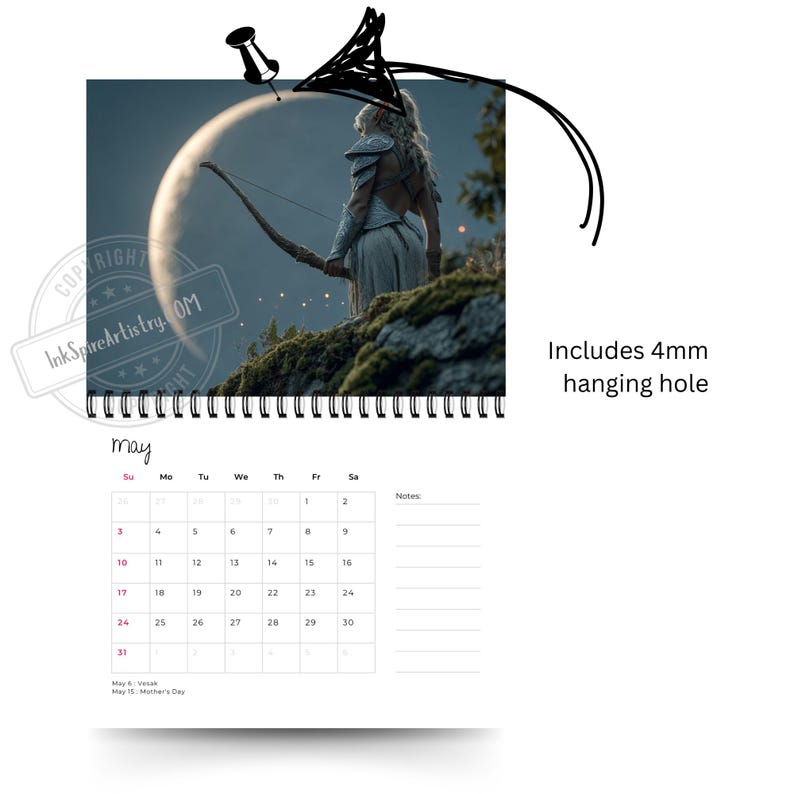 2026 Wall Calendar: A Fantasy Creatures Themed Custom Calendar - Etsy