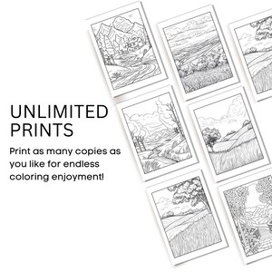 Beautiful Landscape Coloring Pages | 50 Printable Nature Scenes ...