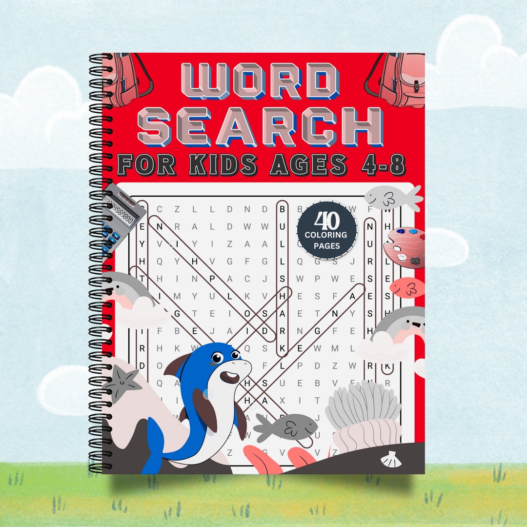 Word Search Book for Kids Kids Activity Book Word Search Games Custom ...