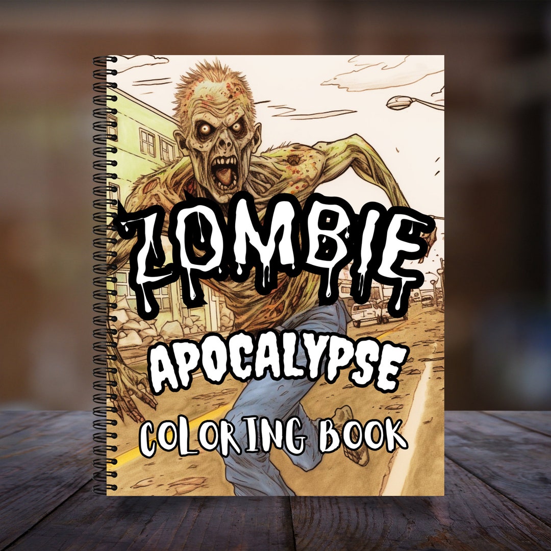 Zombie Coloring Book Apocalypse Coloring Book Horror - Etsy