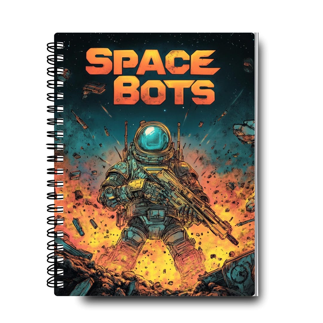 Space Bots Coloring Book | Robot Coloring Book | Space Coloring Book ...