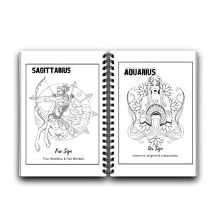 Astrology Coloring Book | Zodiac Signs Coloring Pages | Celestial Art ...