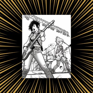 40 Punk Rock Coloring Pages Rocker Coloring Book Old School Punk Rock ...