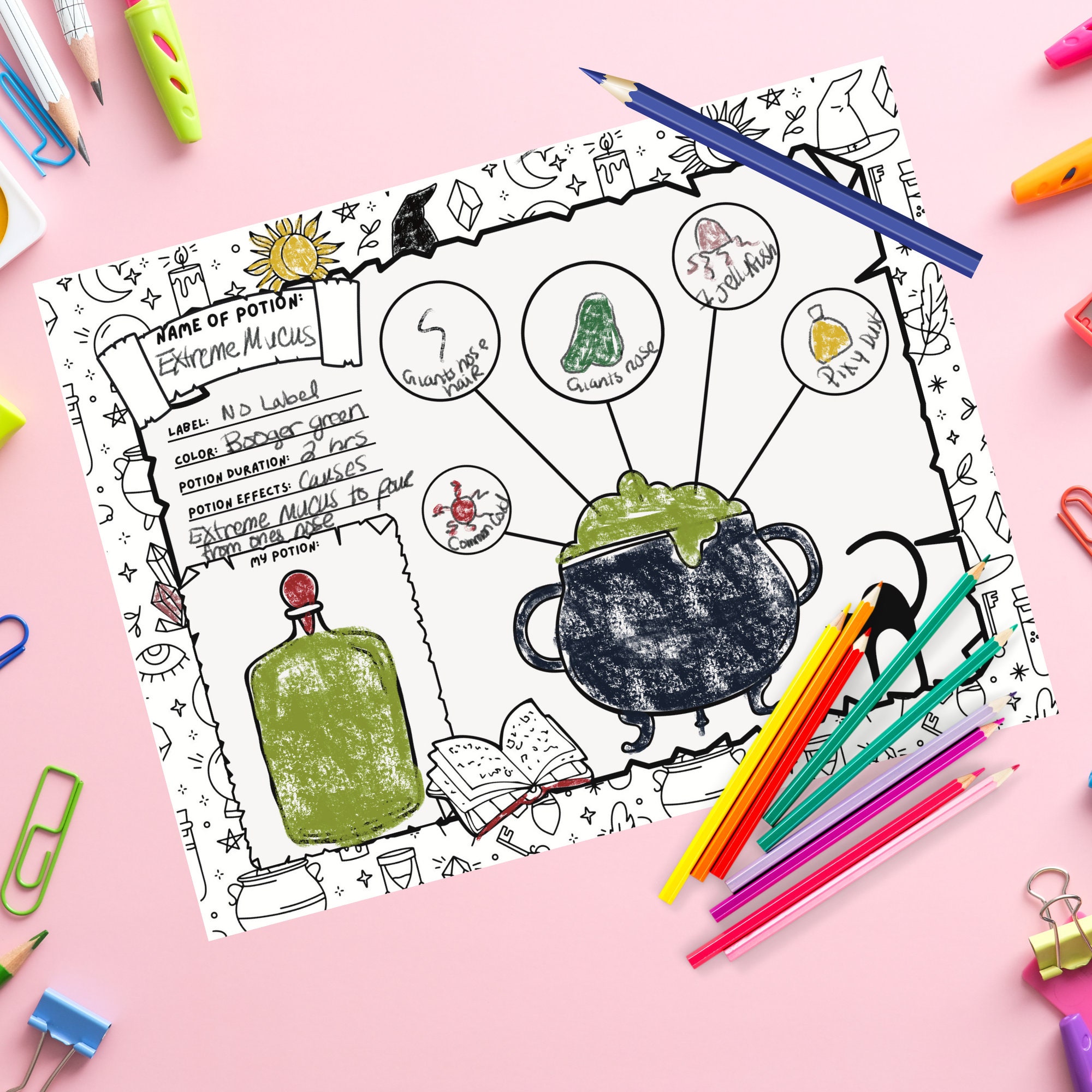 Blank Potion Making Sheets for Kids - Etsy
