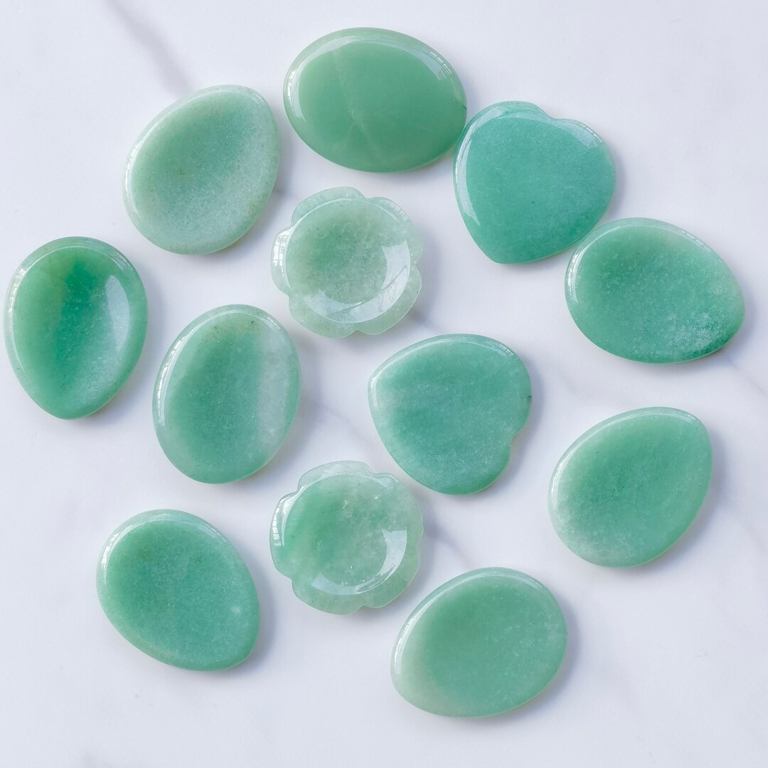 Worry Stone, Aventurine Mutiple Shapes Anti Anxiety Crystal, Meditation ...